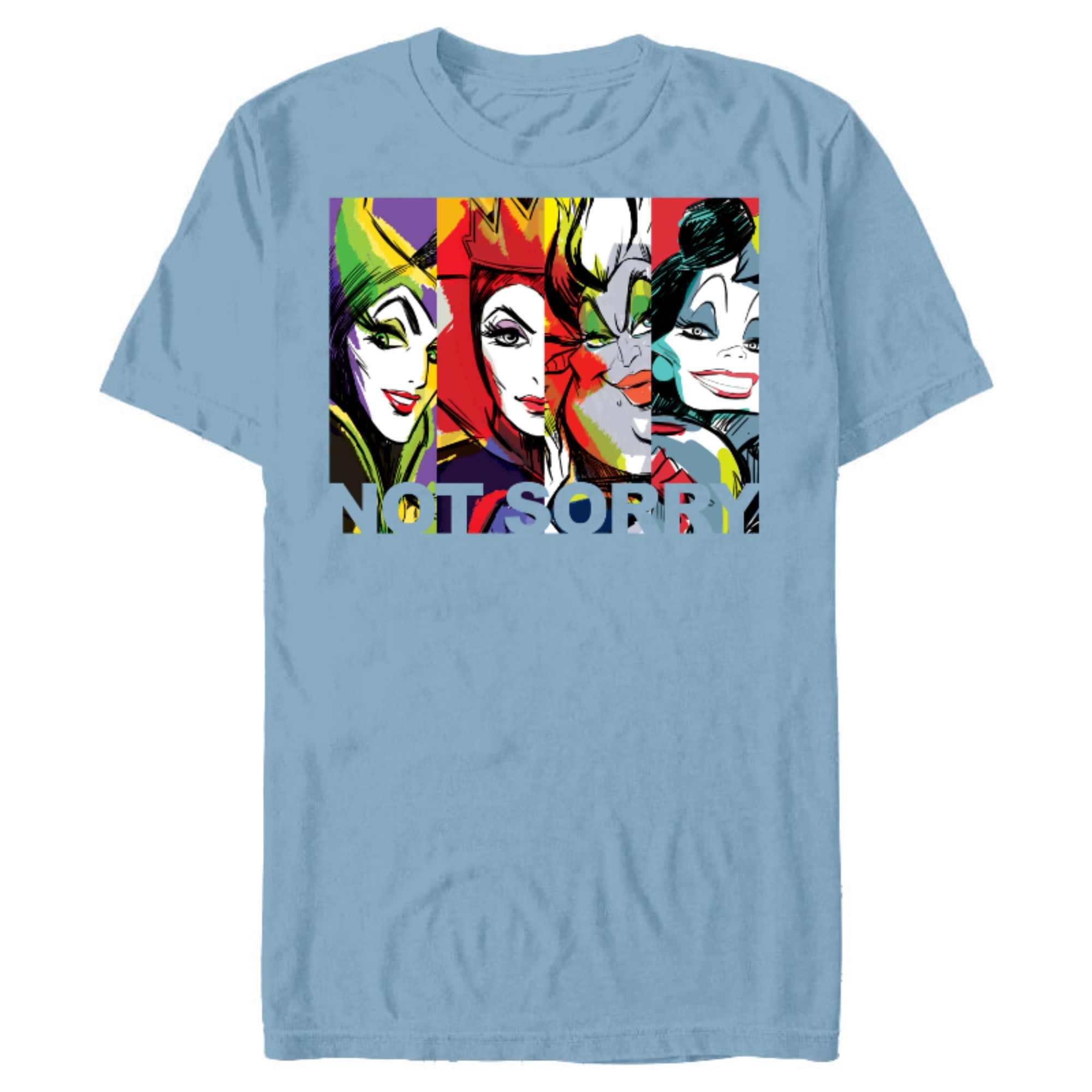 Disney Villains Female Baddies Not Sorry T-Shirt- Short Sleeve Blended ...
