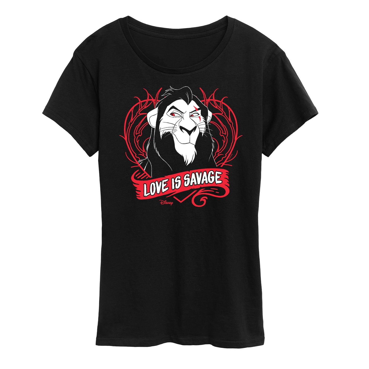 Disney Villains - Love Is Savage - Women's Short Sleeve Graphic T-Shirt ...