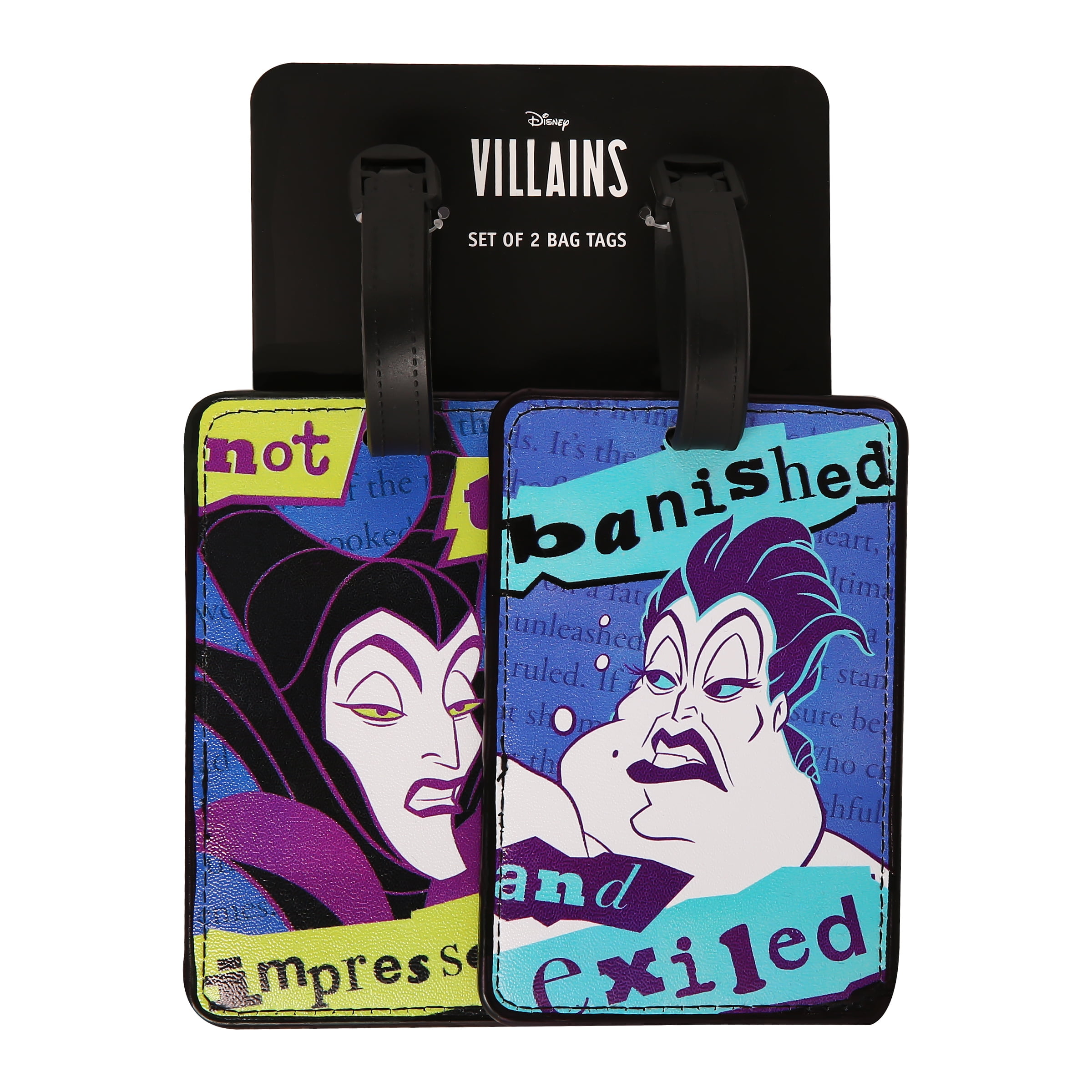 Disney Villains Maleficent and Ursula Rubber Luggage Tags Set of 2 for ...