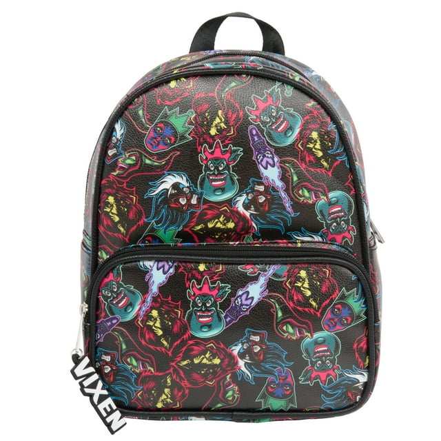 Disney Villains Mini Backpack with Allover Print & Molded Vixen Dangle ...
