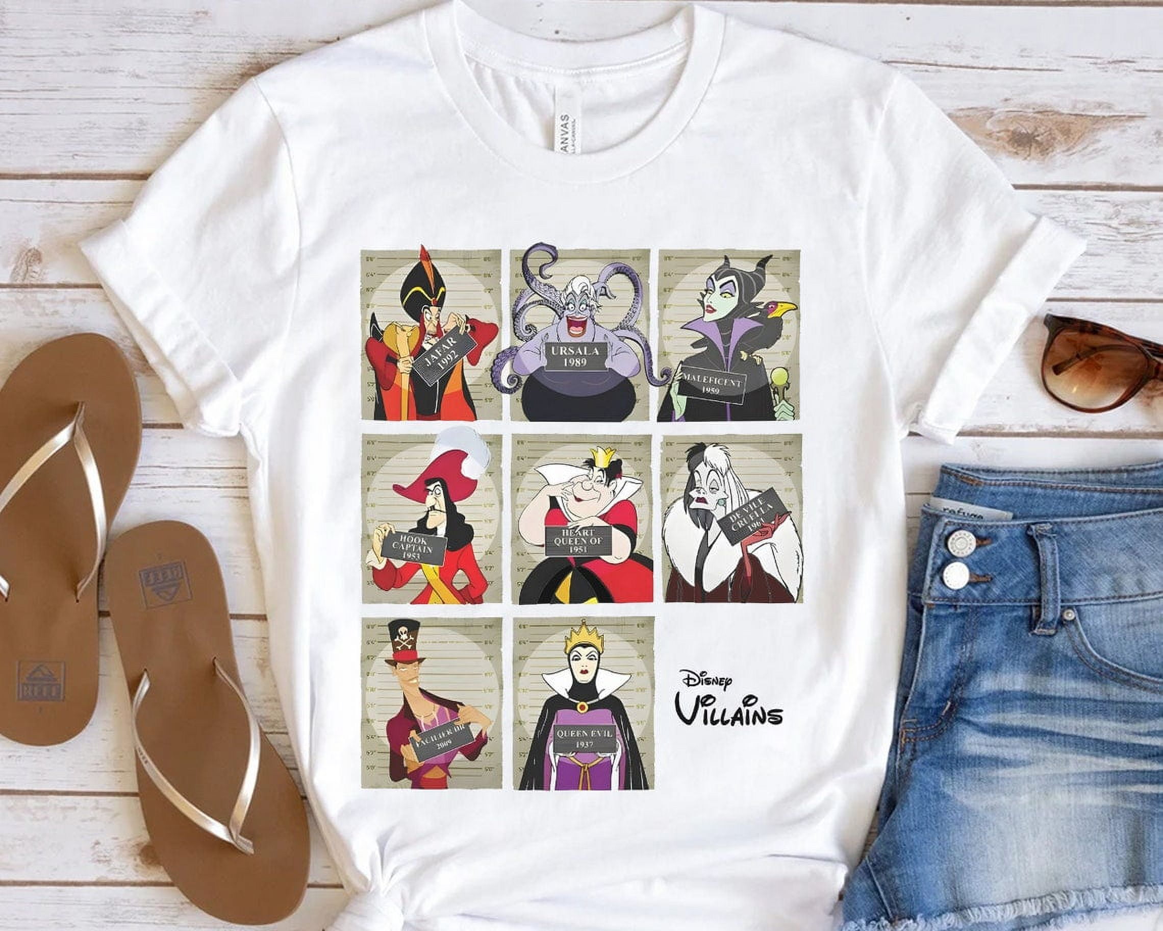 Disney Villains Mugshot Shirt Squad Ursula Evil Queen Cruella Shirt, Magic Kingdom Unisex T ...