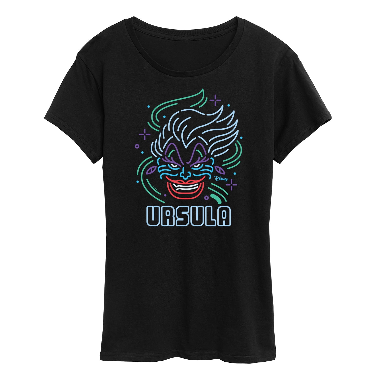 Disney Villains - Neon Ursula - Women's Short Sleeve Graphic T-Shirt ...