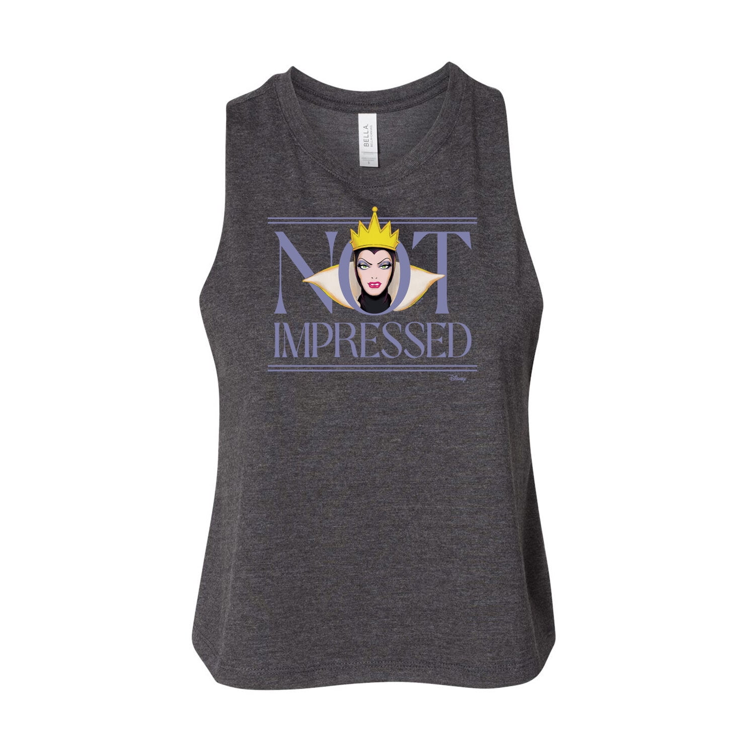 Disney Villains - Not Impressed - Juniors Cropped Racerback Tank Top ...