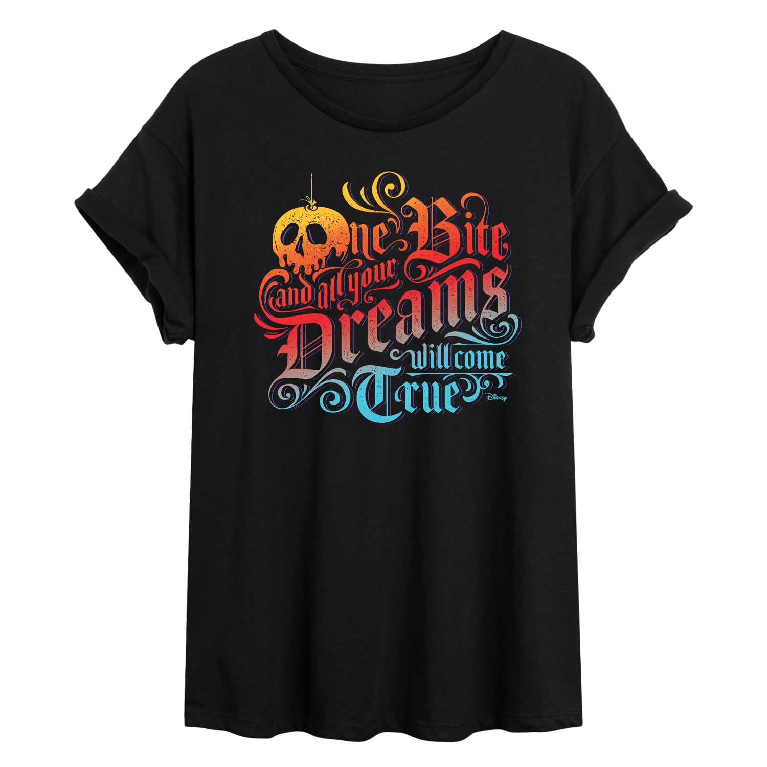 Disney Villains - One Bite Lettering - Women's Oversized T-Shirt ...