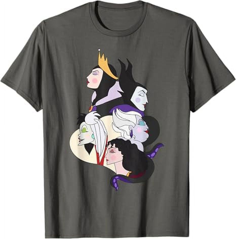 Disney Villains Side Profile Group Shot Graphic T-Shirt T-Shirt ...