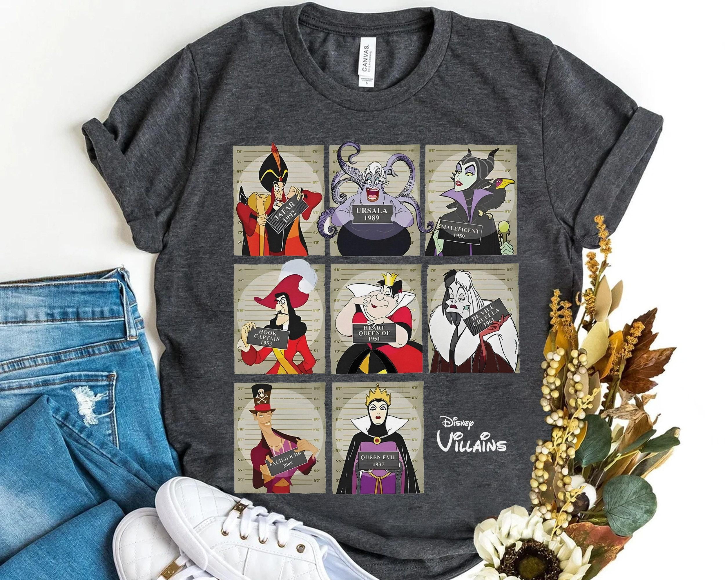 Disney Villains Squad Ursula Evil Queen Cruella Shirt, Magic Kingdom Unisex T Shirt Shirt, Size ...