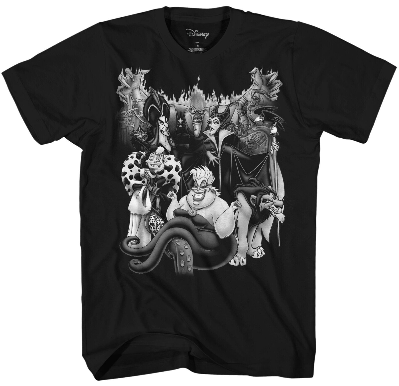Disney Villains Team Men's Black T-Shirt New - Walmart.com