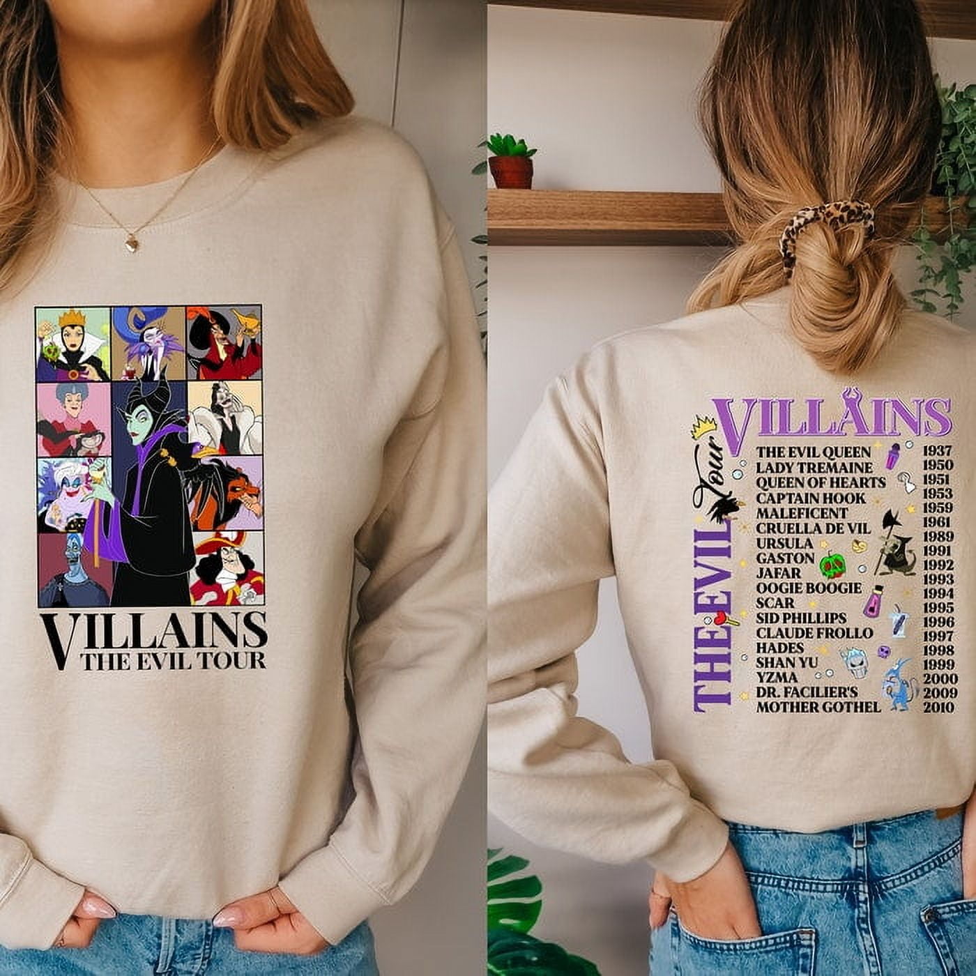 Disney Villains The Evil Tour Shirt, Disney Maleficent T-Shirt, Disney Sweatshirt, Disney ...