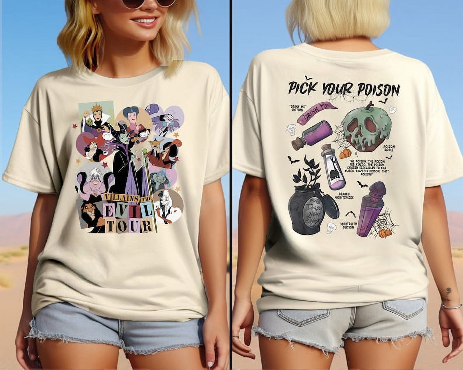 Disney Villains The Evil Tour Shirt, Halloween Evil Queen Shirt, Ursula ...