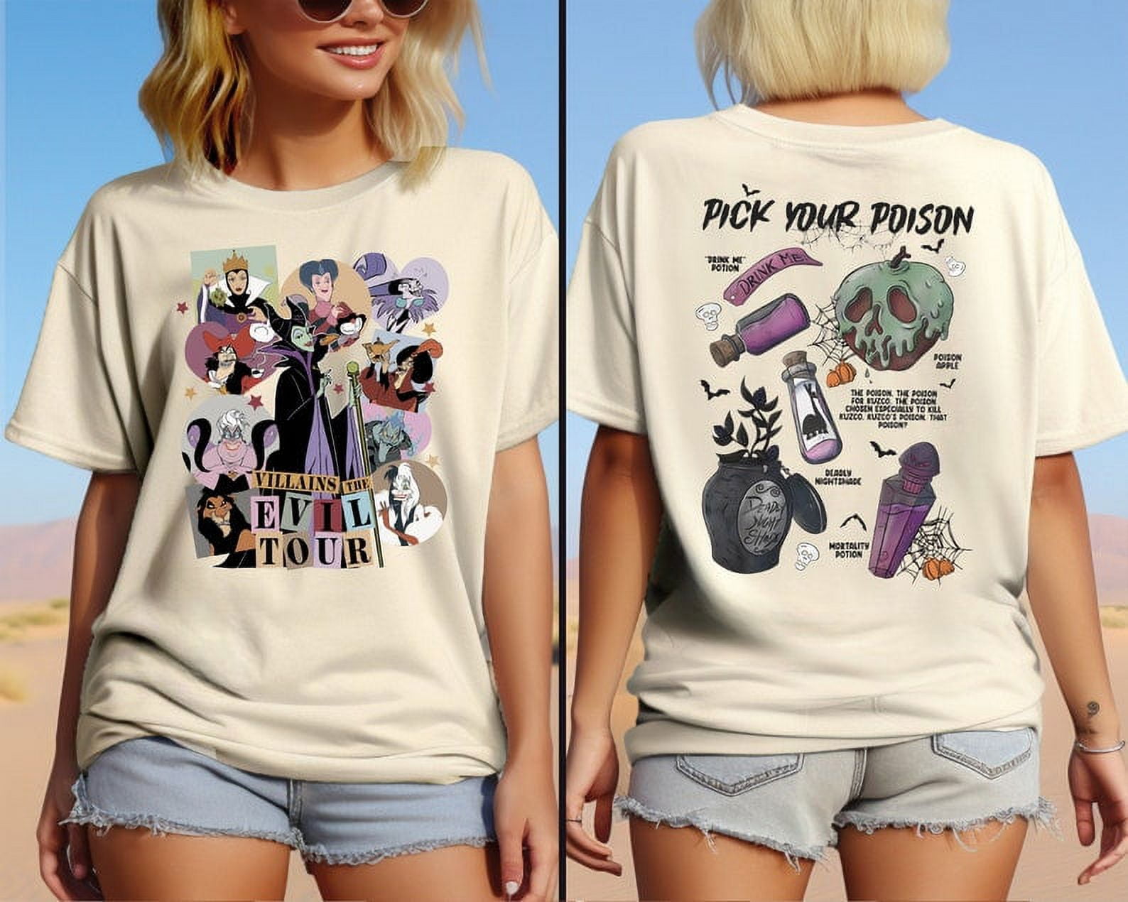 Disney Villains The Evil Tour Shirt, Halloween Evil Queen Shirt, Ursula & Maleficent Shirt ...