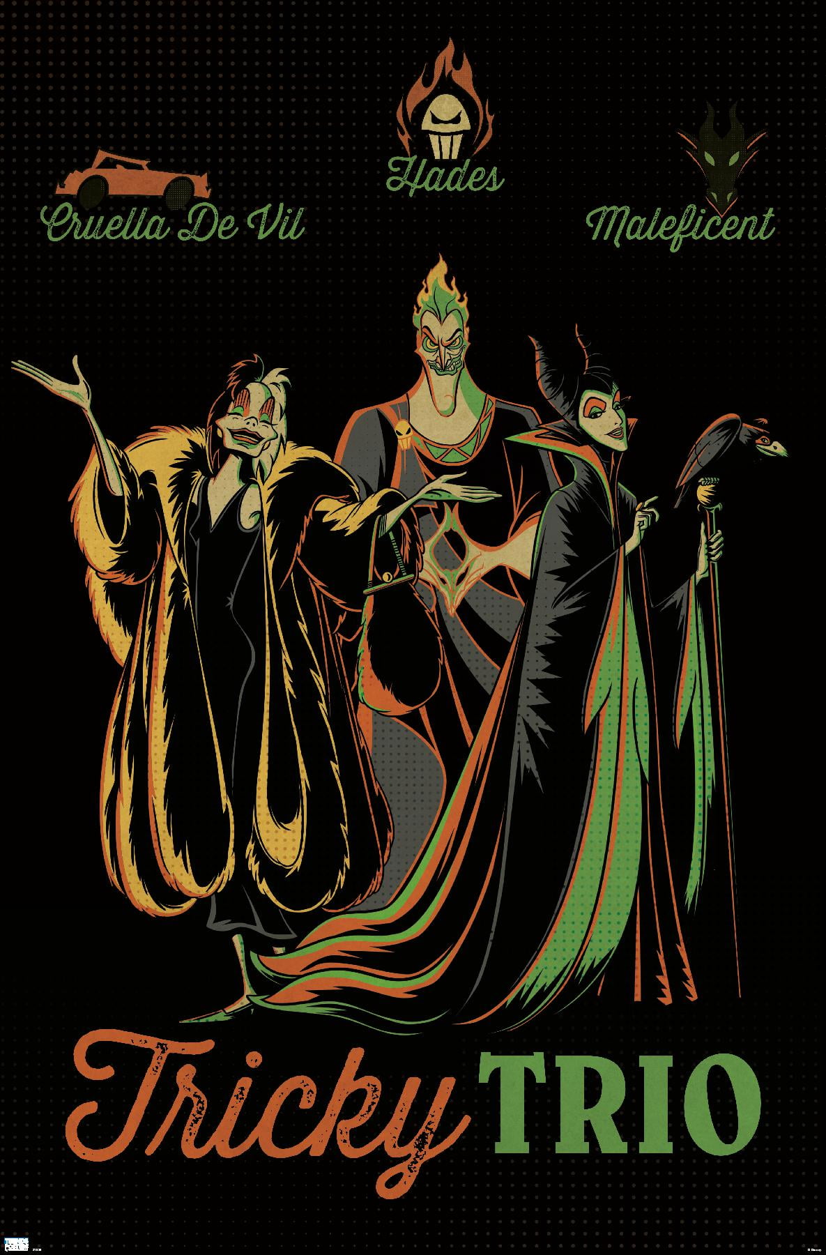 Disney Villains - Tricky Trio Wall Poster, 22.375" x 34" - Walmart.com