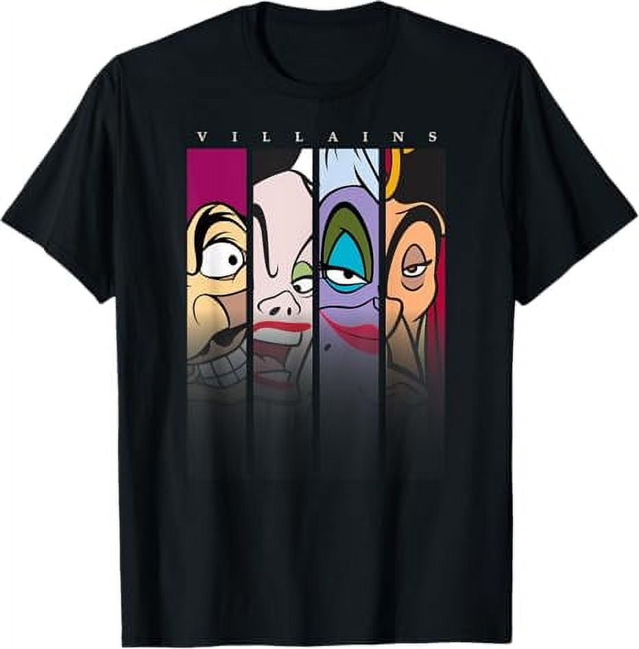 Disney Villains - Ursula Captain Hook Cruella Jafar T-Shirt - Walmart.com
