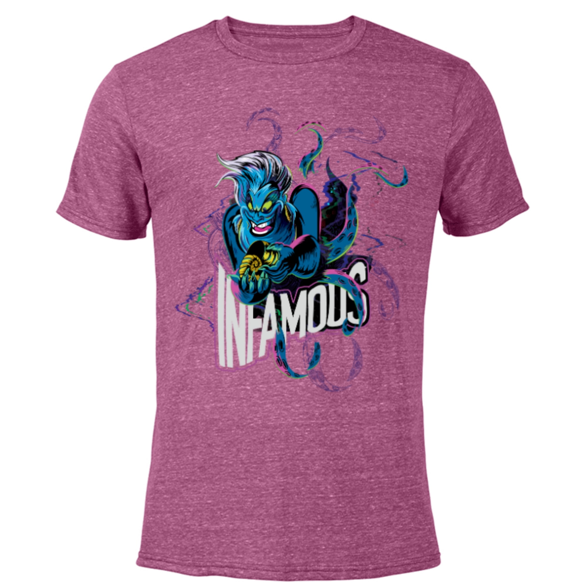 Disney Villains Ursula Infamous Illustrated - Short Sleeve Blended T ...
