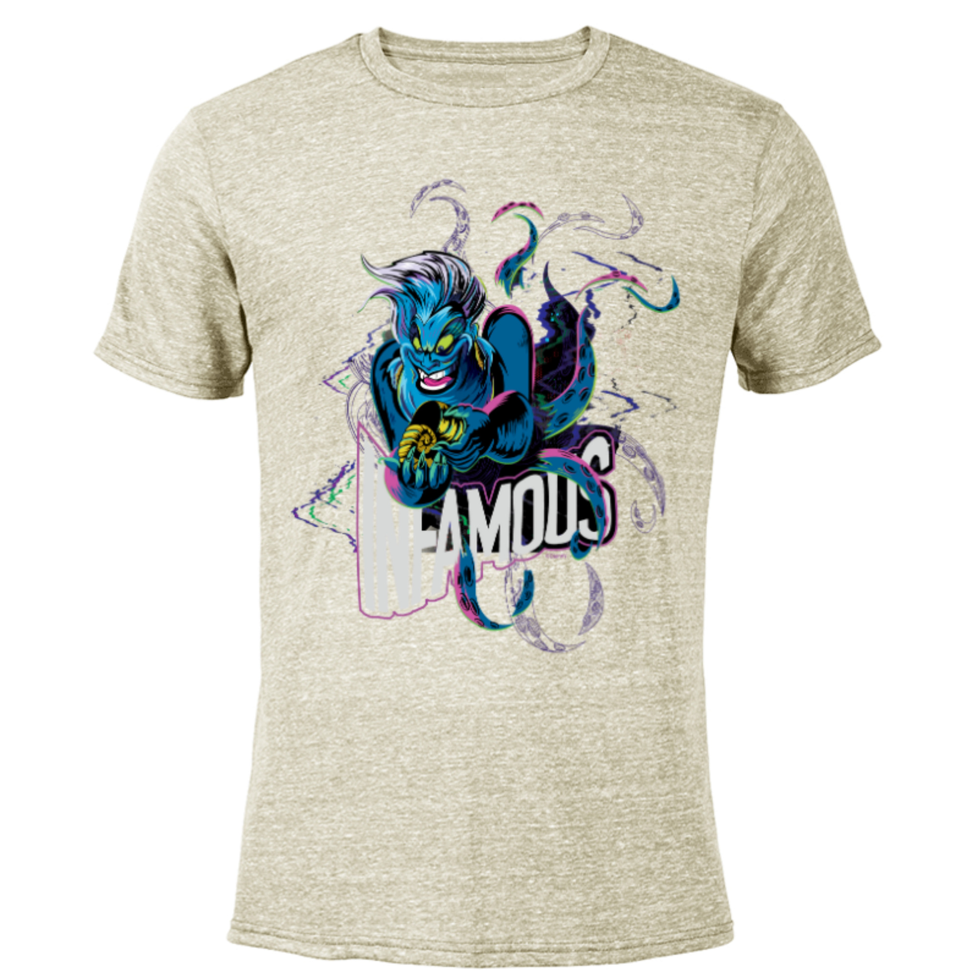 Disney Villains Ursula Infamous Illustrated - Short Sleeve Blended T ...