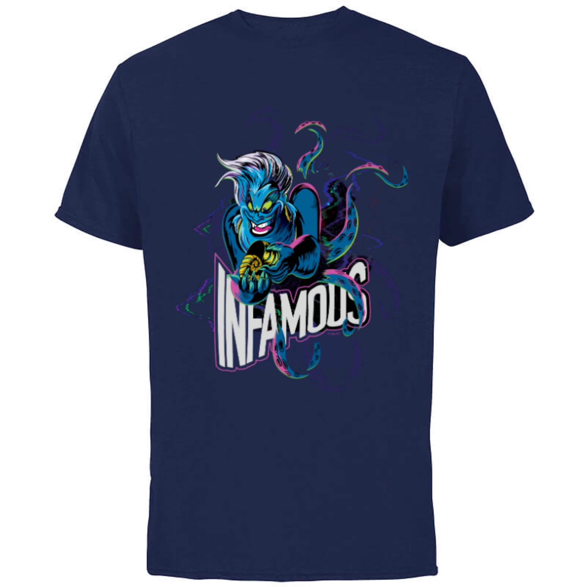 Disney Villains Ursula Infamous Illustrated - Short Sleeve Cotton T ...