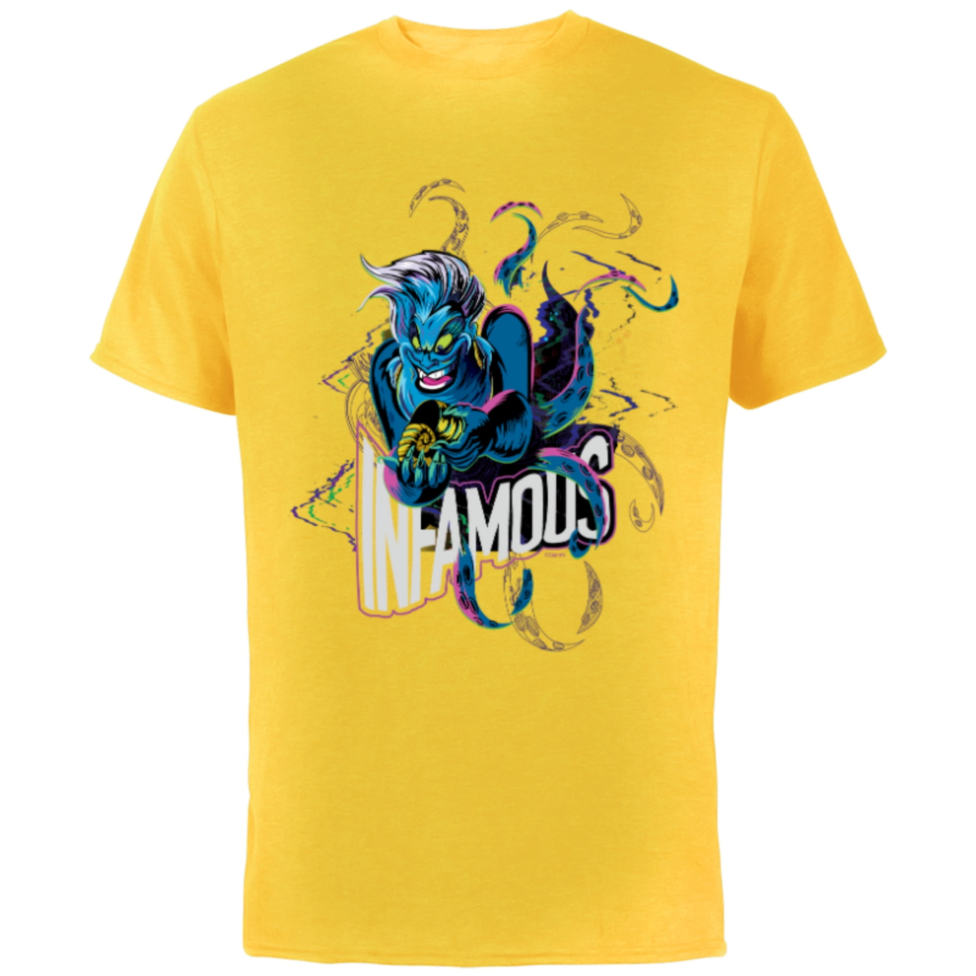 Disney Villains Ursula Infamous Illustrated - Short Sleeve Cotton T ...