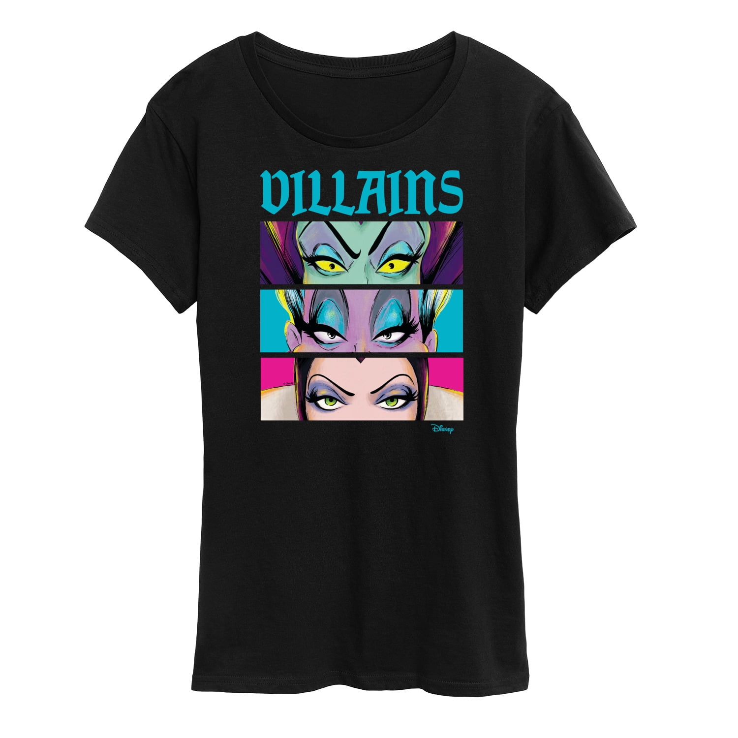 Disney Villains - Villains Maleficent Ursula Evil King Stacked - Women's Short Sleeve Graphic T ...