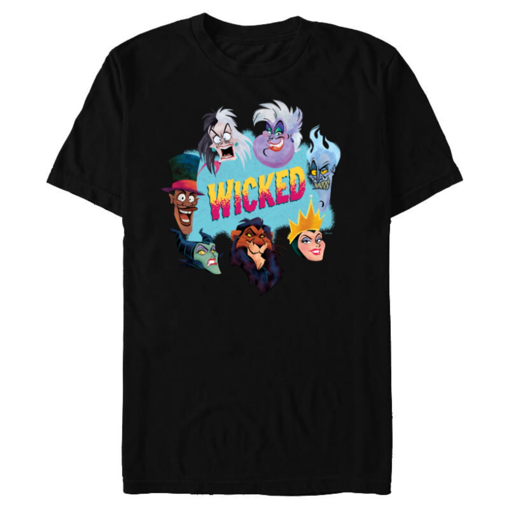 Disney Villains Wicked Ensemble of Evil - Short Sleeve Blended T-Shirt ...