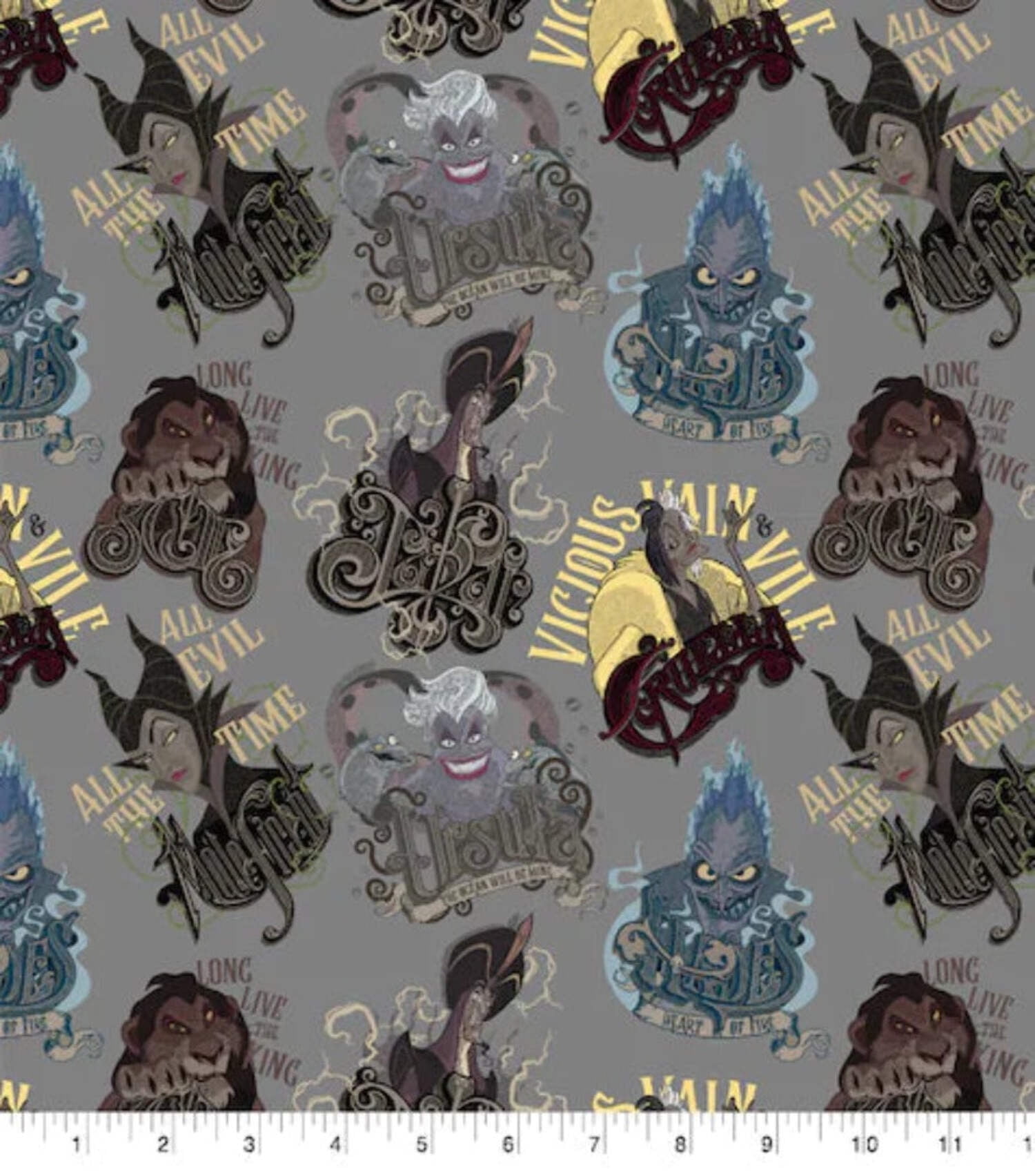 Disney Villians All Evil Cotton Fabric - Walmart.com