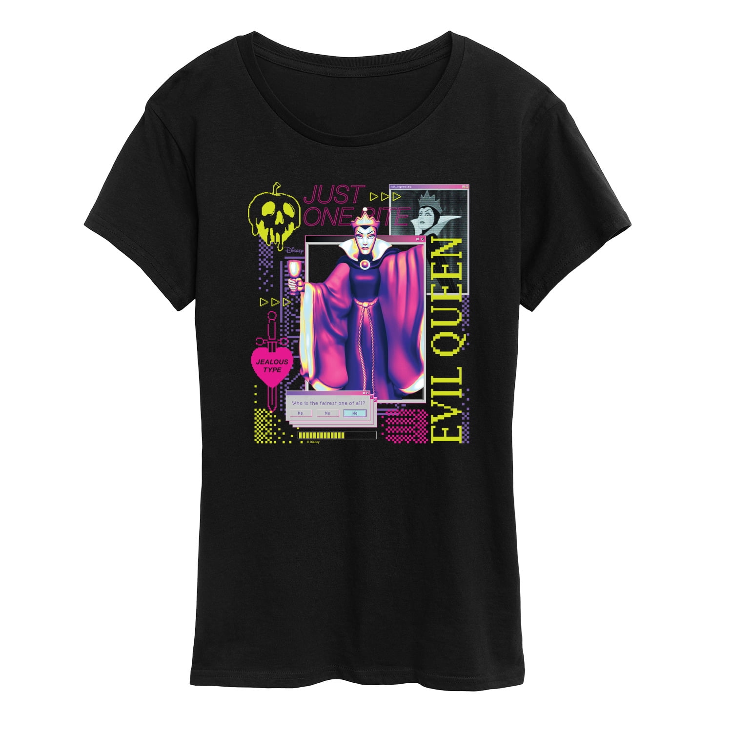 Disney Villians - Evil Queen Vapor Wave - Women's Short Sleeve Graphic ...