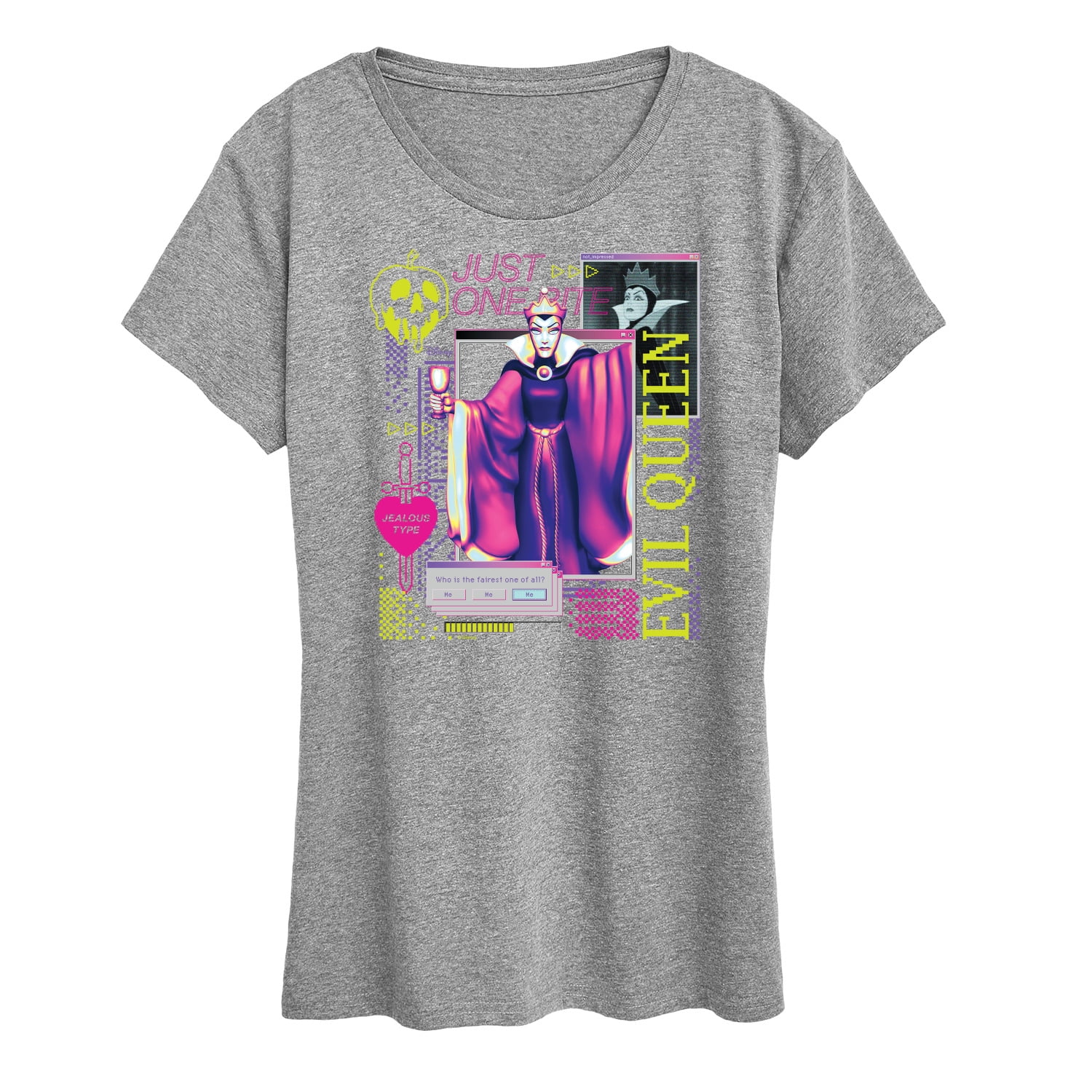 Disney Villians - Evil Queen Vapor Wave - Women's Short Sleeve Graphic ...