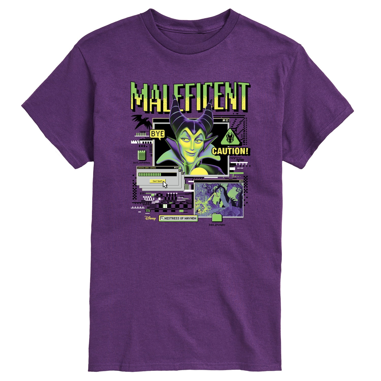 Disney Villians - Maleficent Computer Pop Up - Men's Short Sleeve ...