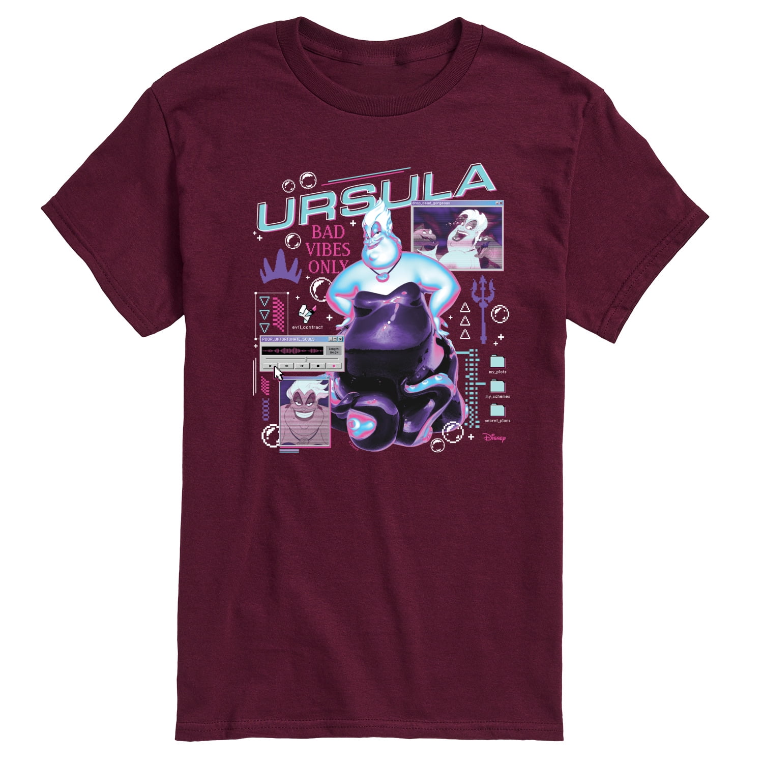 Disney Villians - Ursula Computer Pop Up - Men's Short Sleeve Graphic T ...