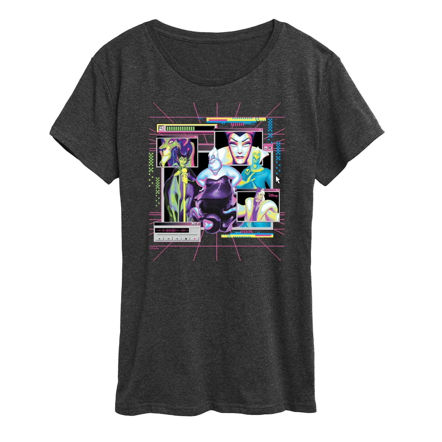 Disney Villians - Villians Group Vapor Wave - Women's Short Sleeve ...