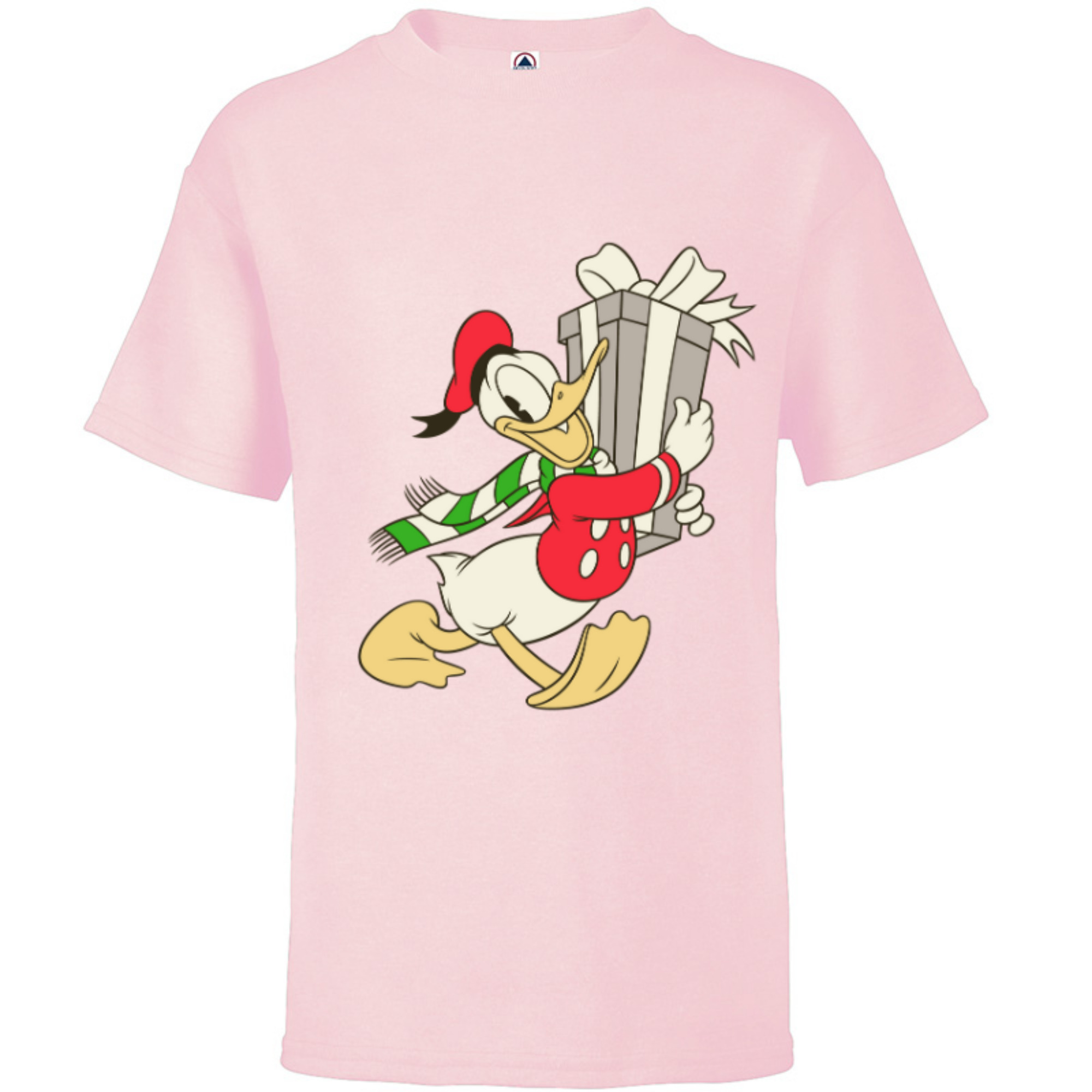 Disney Vintage Donald Duck with Holiday Present - Short Sleeve T-Shirt ...