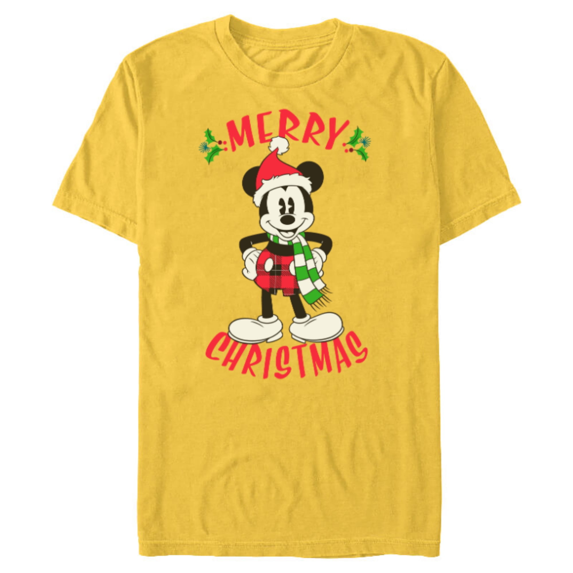 Disney Vintage Mickey Mouse Christmas Holiday - Short Sleeve Blended T ...