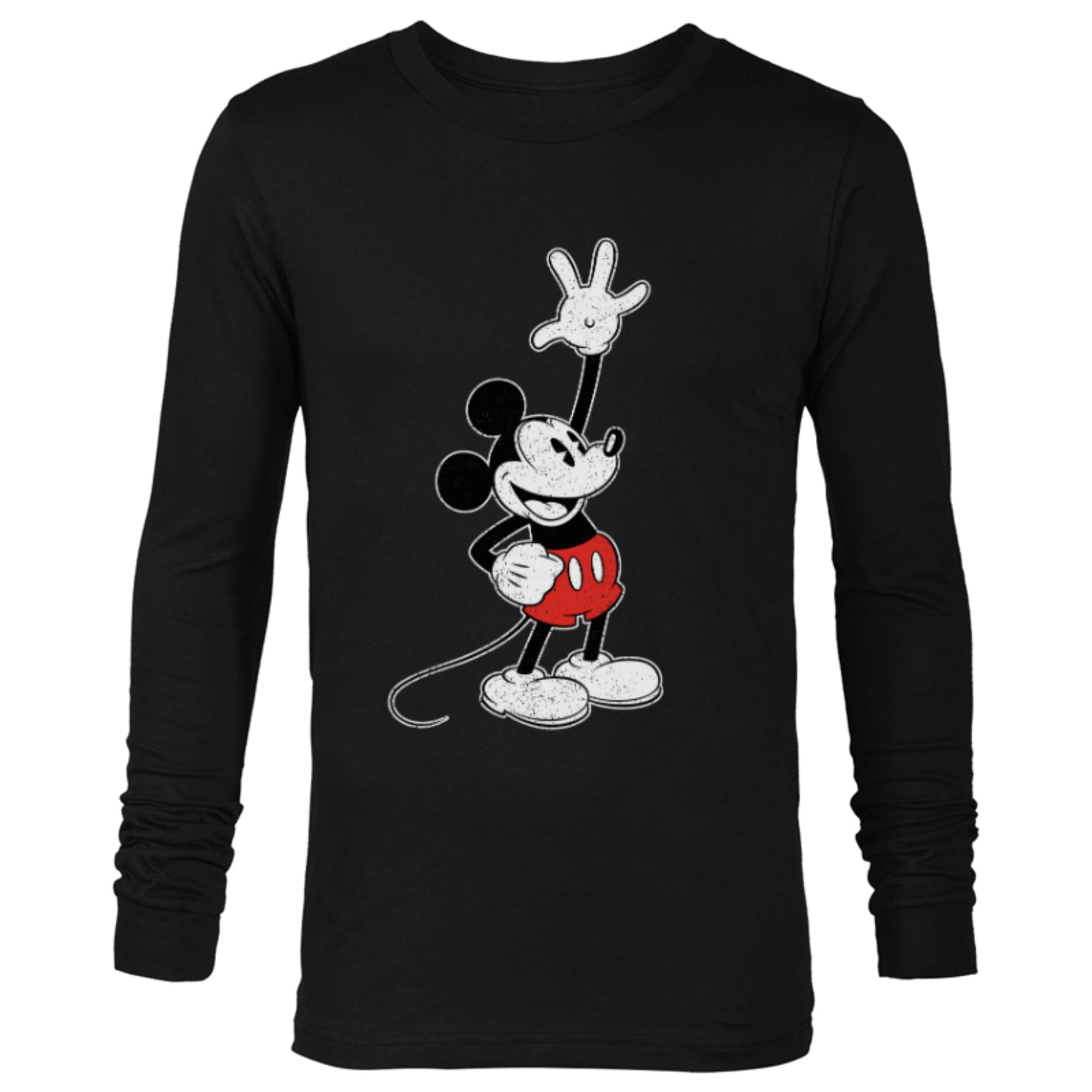 Disney Vintage Mickey Mouse Hey There - Long Sleeve T-Shirt for Men ...