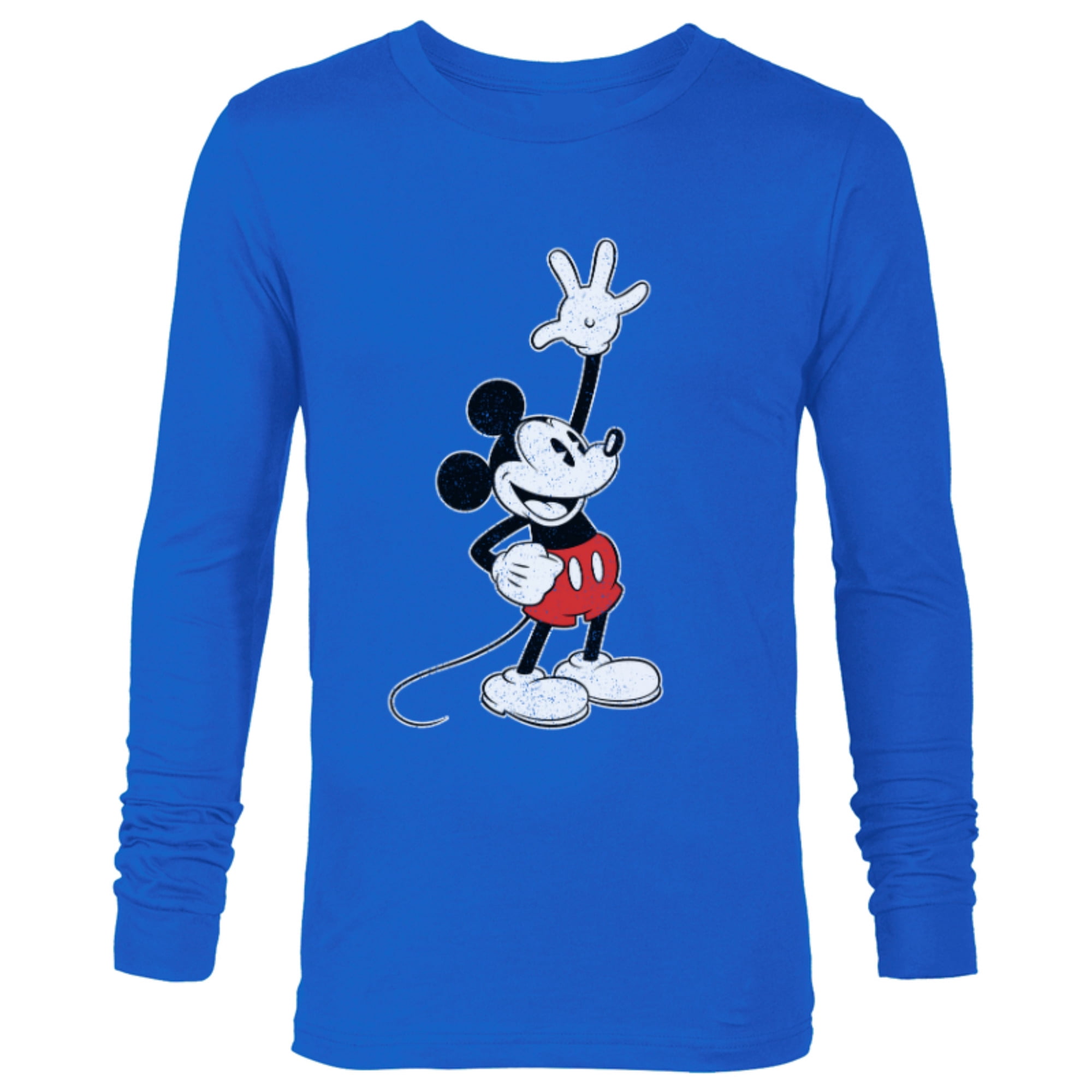 Disney Vintage Mickey Mouse Hey There - Long Sleeve T-Shirt for Men ...