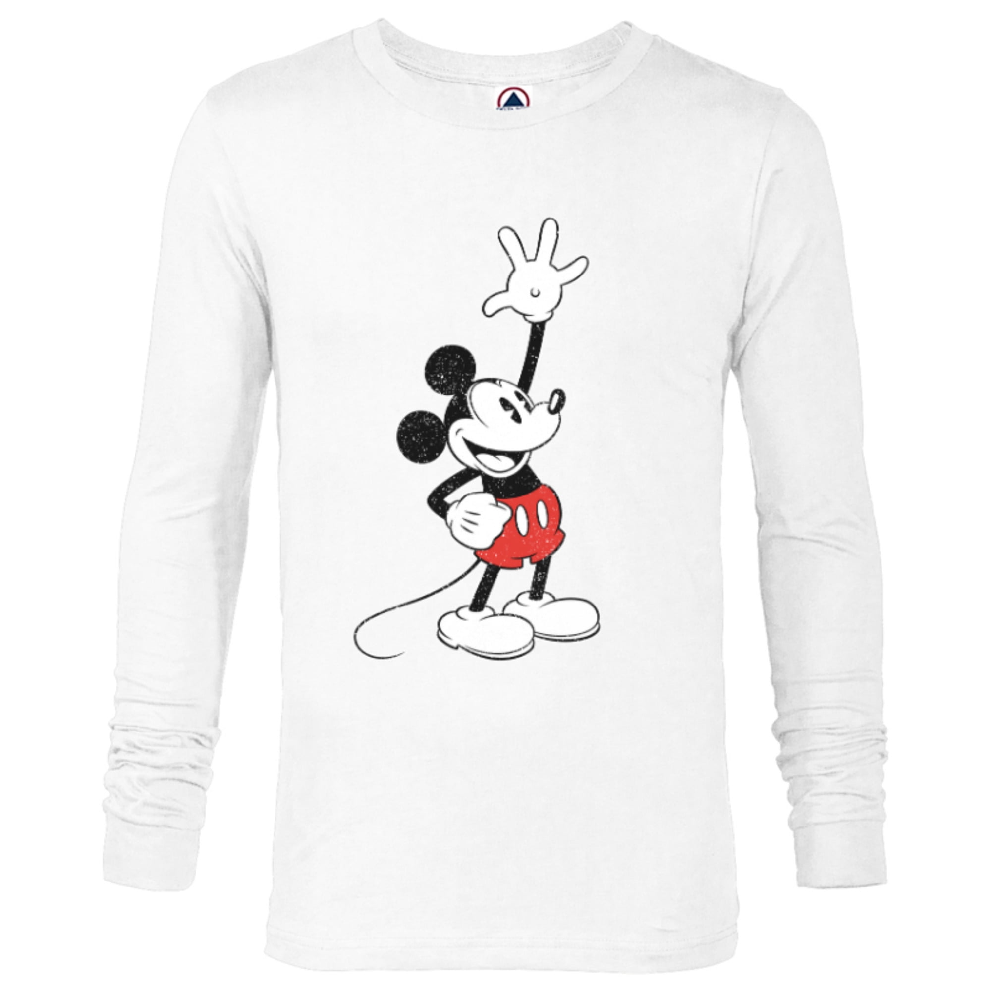 Disney Vintage Mickey Mouse Hey There - Long Sleeve T-Shirt for Men ...
