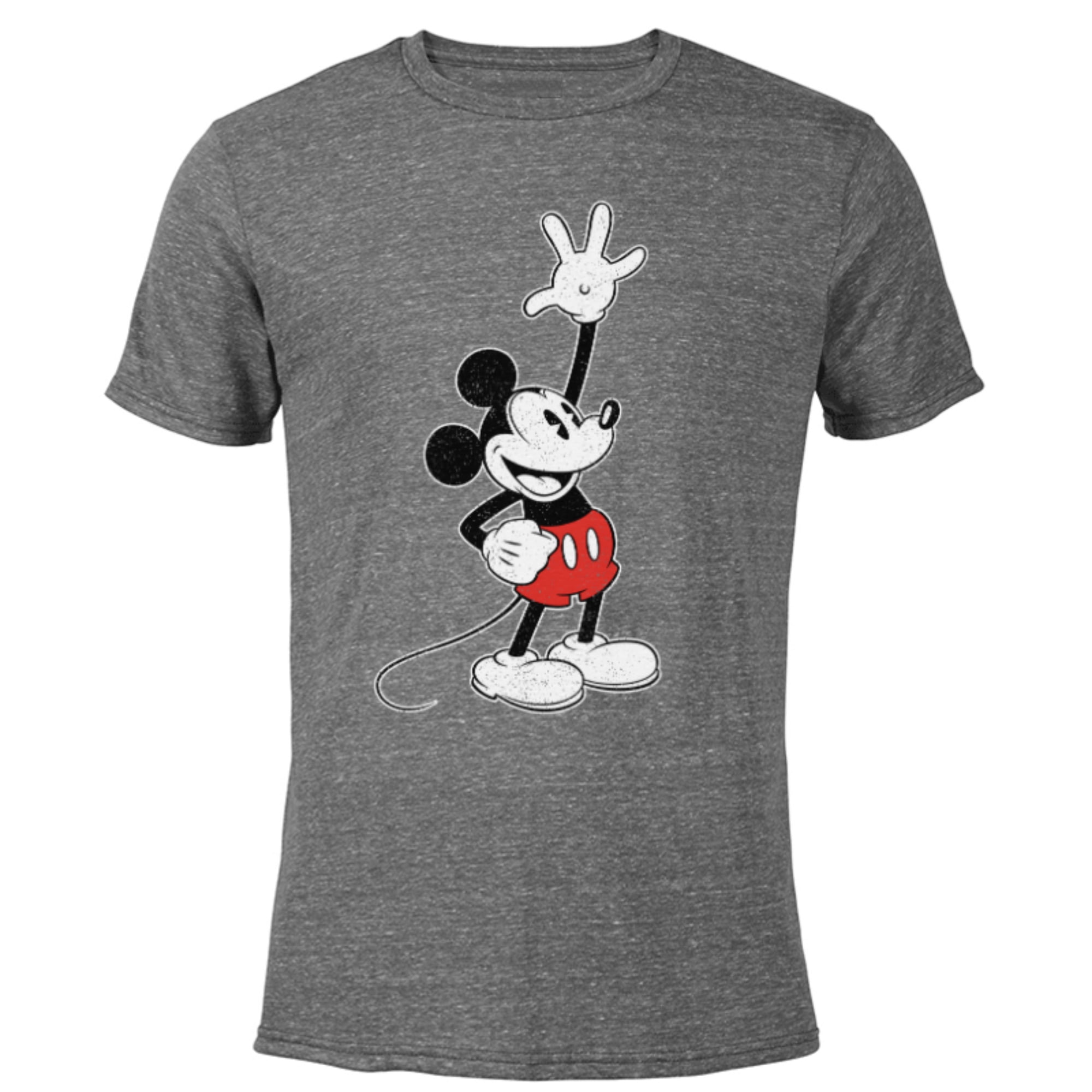 Disney Vintage Mickey Mouse Hey There - Short Sleeve Blended T-Shirt ...