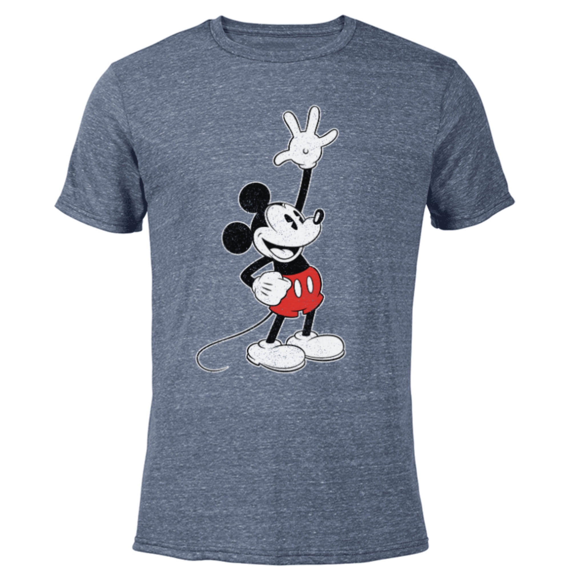 Disney Vintage Mickey Mouse Hey There - Short Sleeve Blended T-Shirt ...