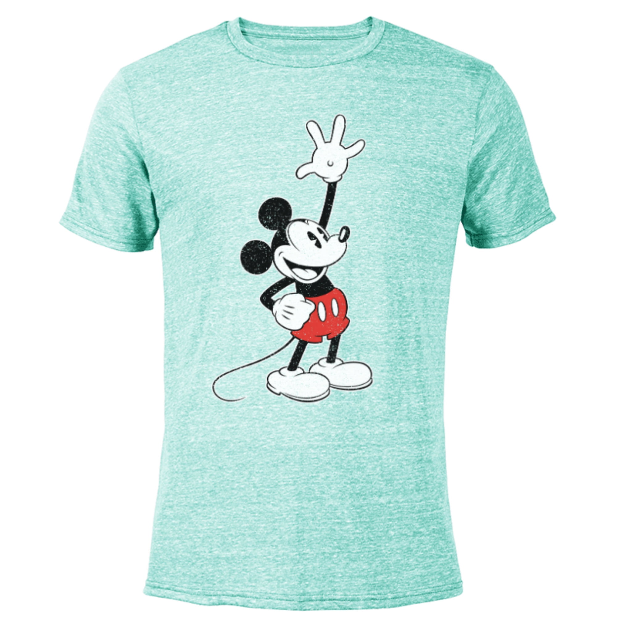 Disney Vintage Mickey Mouse Hey There - Short Sleeve Blended T-Shirt ...