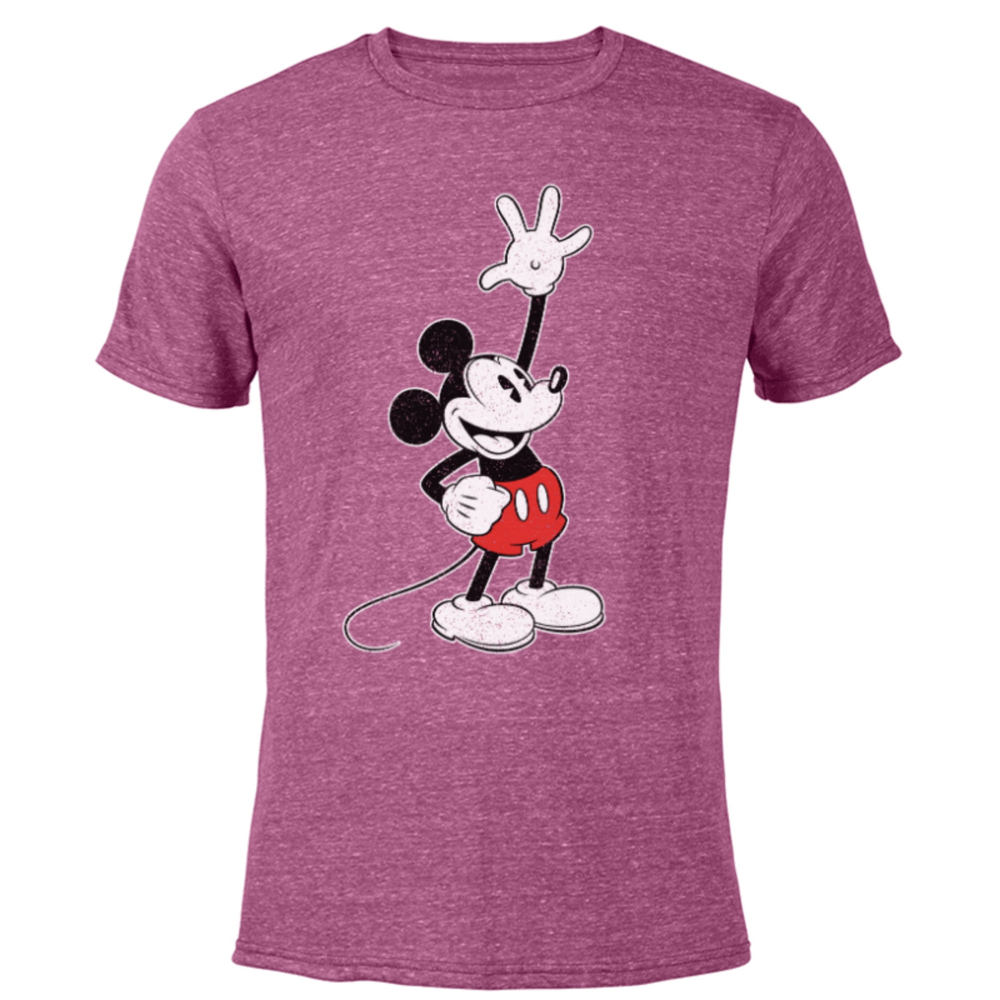 Disney Vintage Mickey Mouse Hey There - Short Sleeve Blended T-Shirt ...