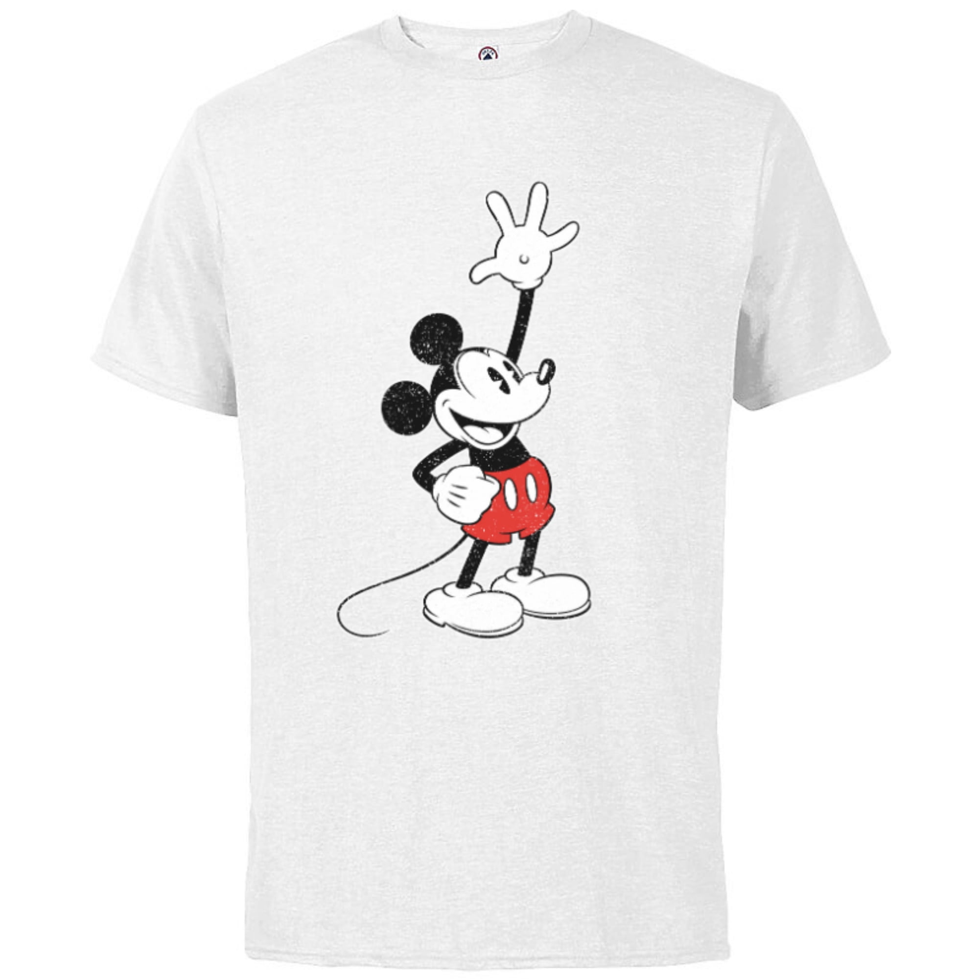 Disney Vintage Mickey Mouse Hey There - Short Sleeve Cotton T-Shirt for ...
