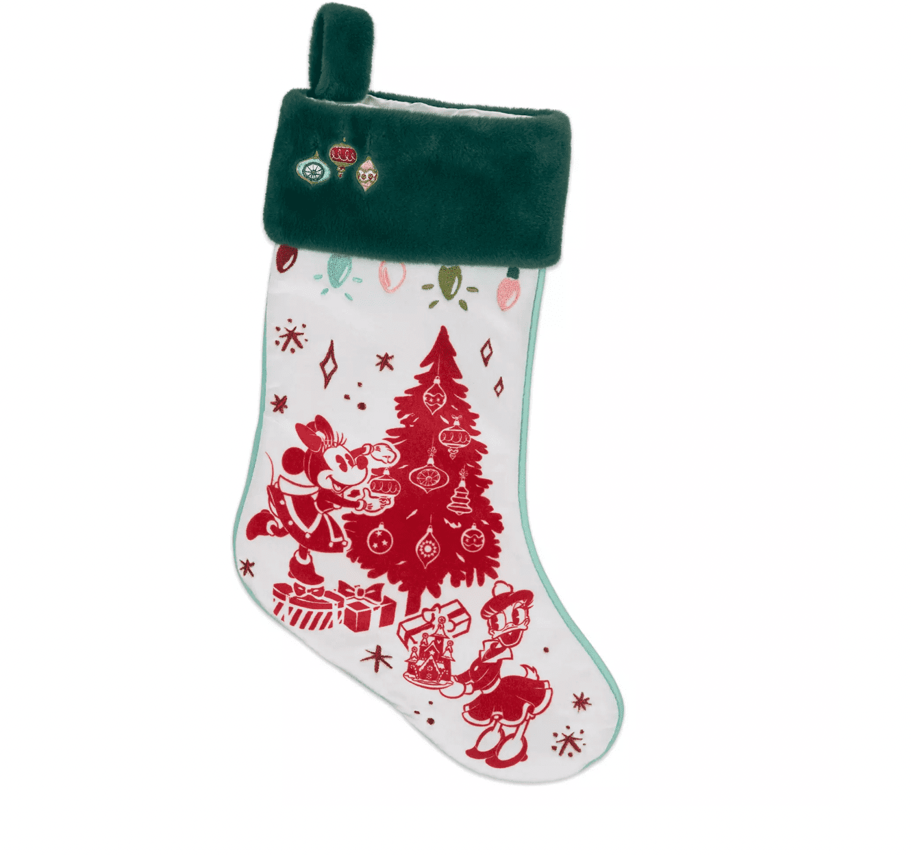 Disney Vintage Minnie and Daisy Duck Holiday Christmas Stocking New ...