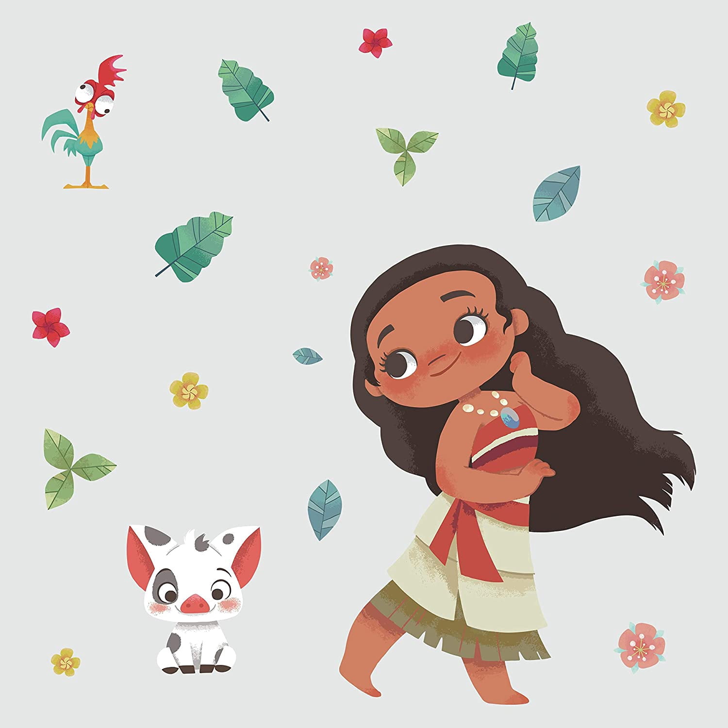 Disney Vintage Moana Peel And Stick Giant Wall Decals Mural Room Decor ...