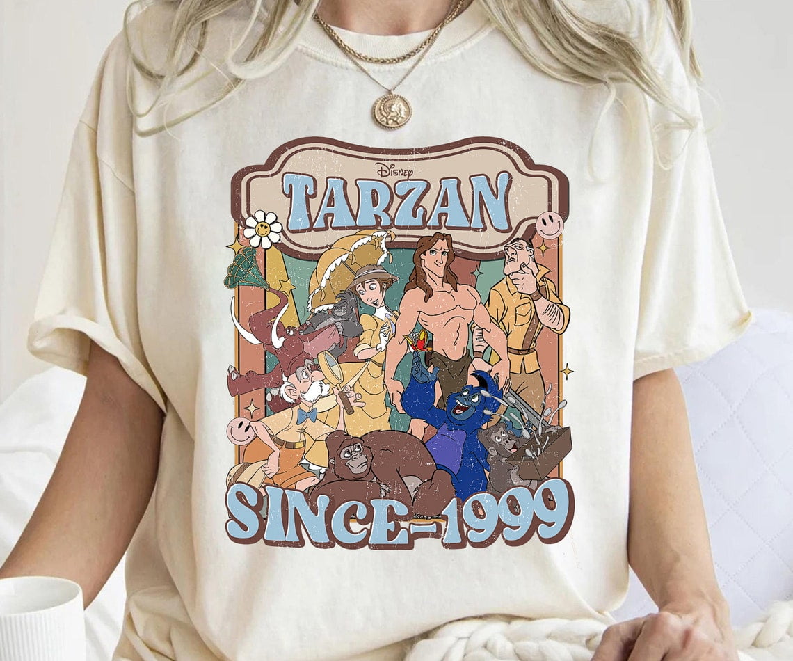 Disney Vintage Tarzan Since 1999 T-Shirt, Tarzan and Jane Shirt, Tarzan ...