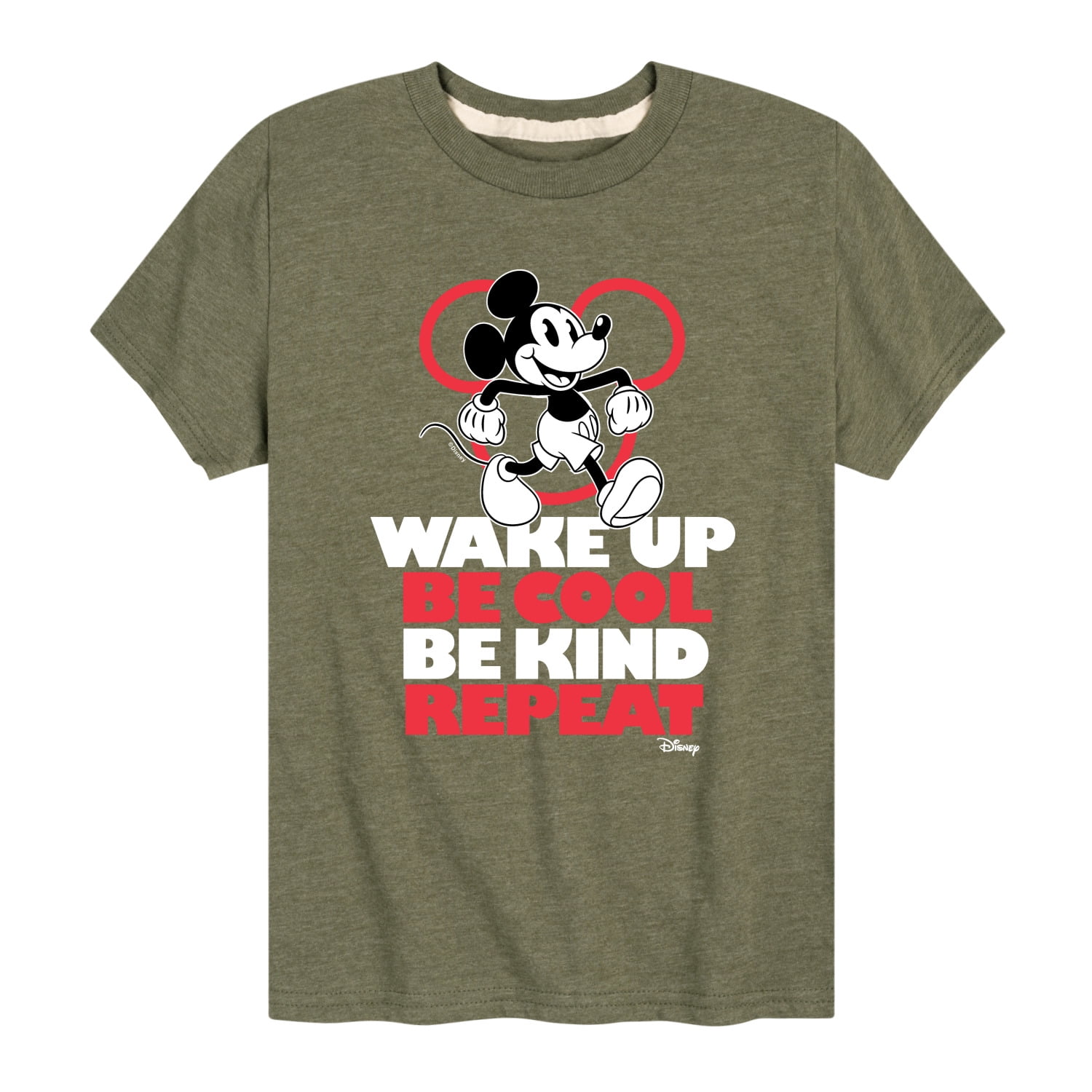 Disney - Wake Up, Be Cool, Be Kind, Repeat - Youth Short Sleeve Graphic ...