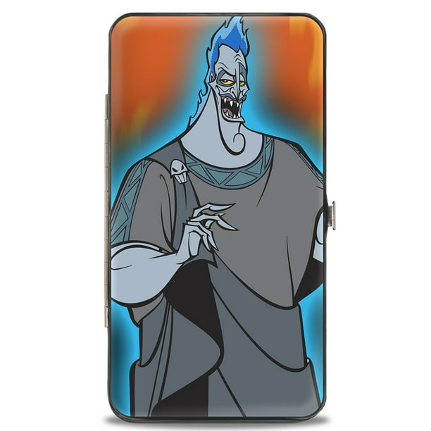 Disney Wallet, Hinged, Hades Blue Glow Pose Flames Orange Yellows ...