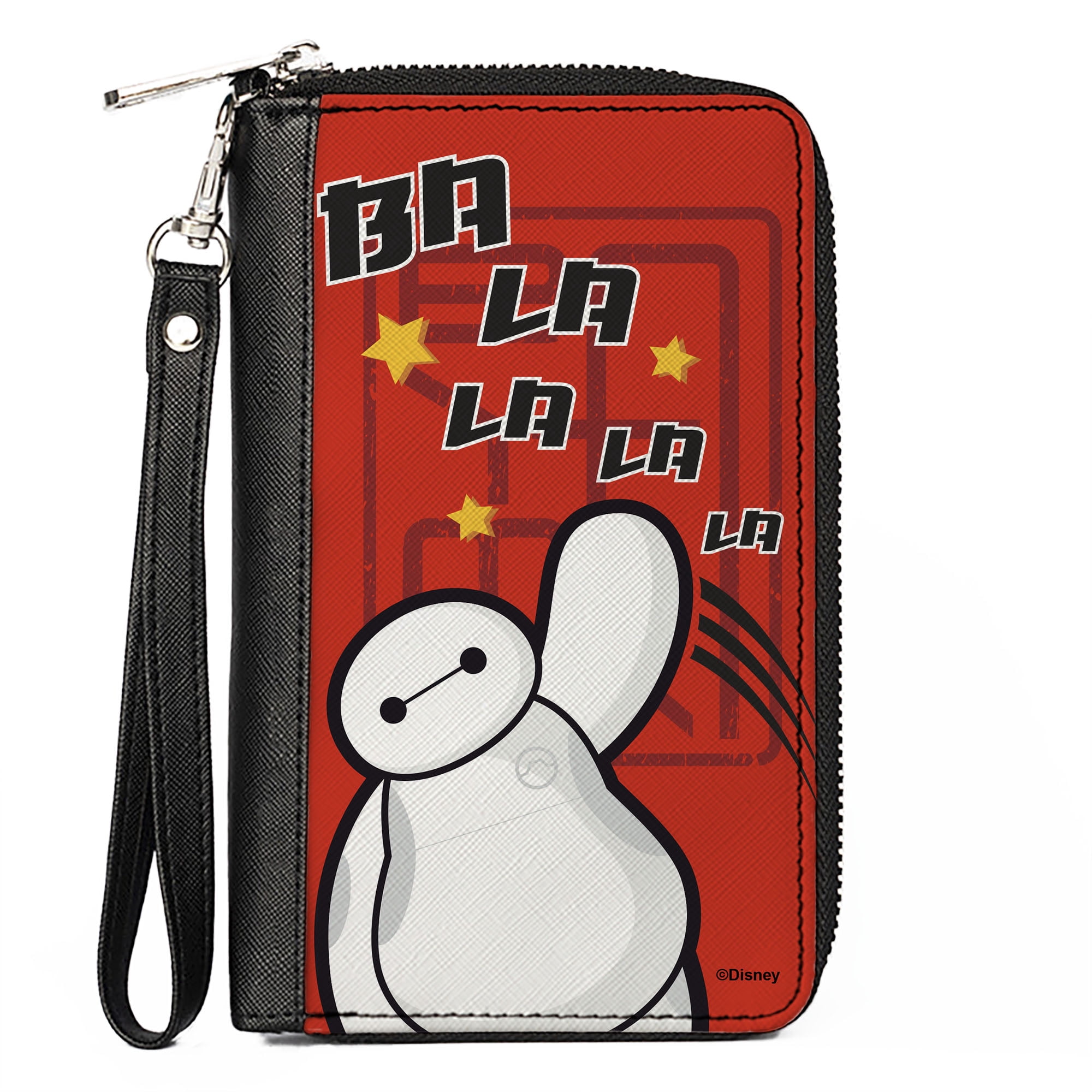 Disney Wallet, Zip Around, Big Hero 6 Baymax Ba La La Pose Red Black ...
