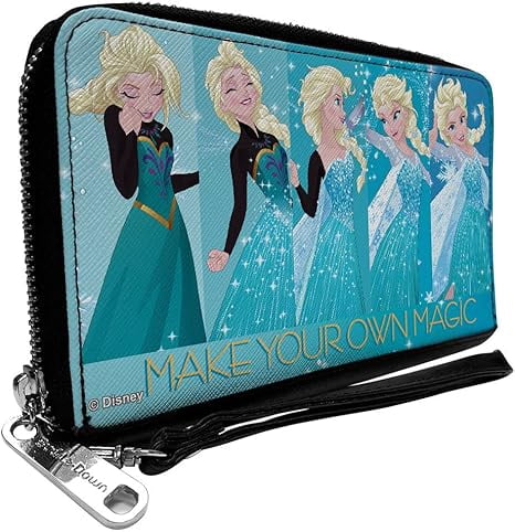Disney Wallet, Zip Around, Frozen Elsa MAKE YOUR OWN MAGIC Letting It ...