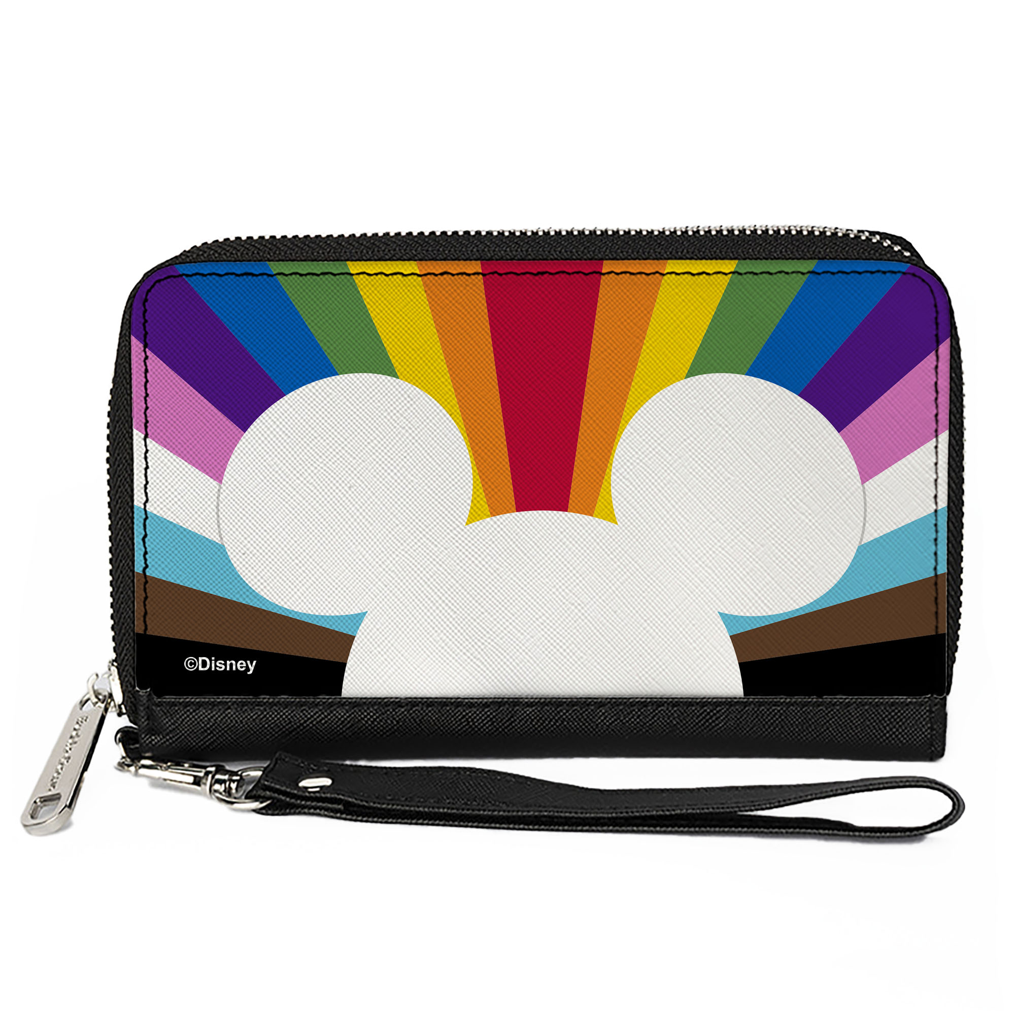 Disney Wallet, Zip Around, Mickey Mouse Pride Ears Icon Rays Multi ...