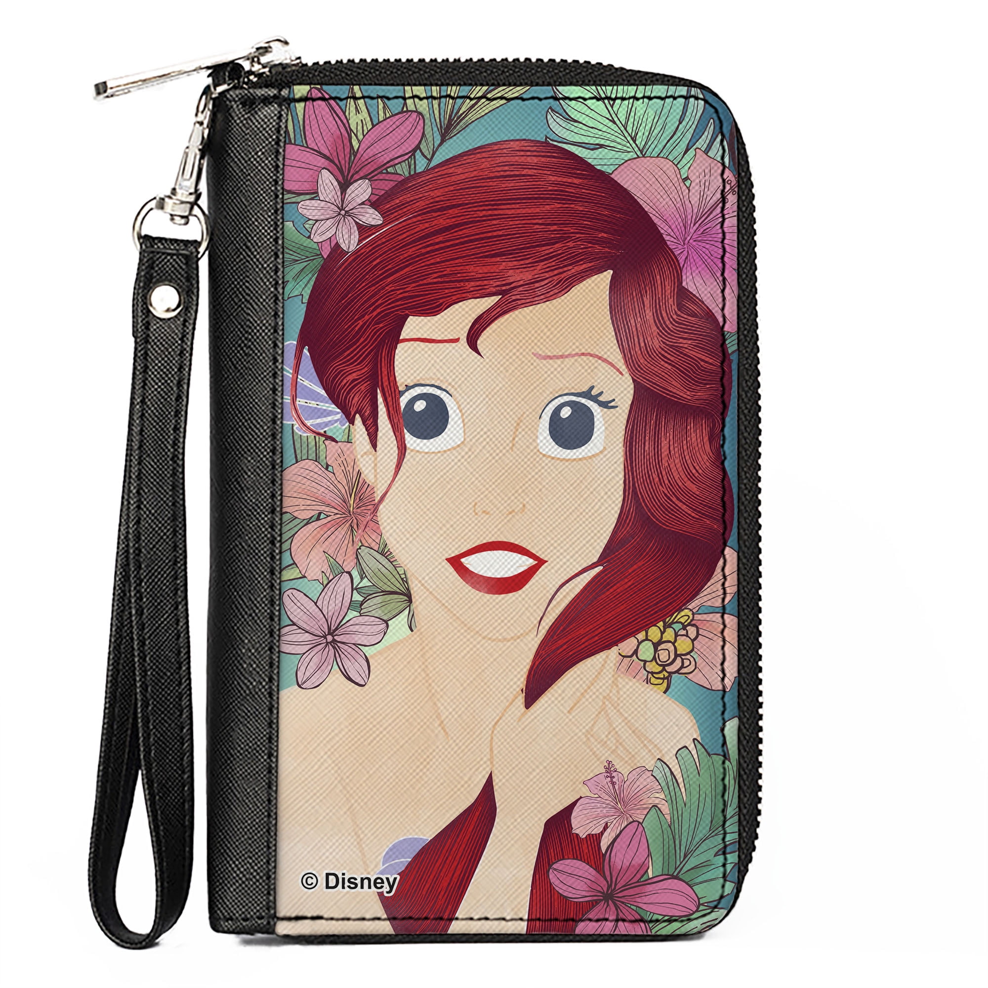 Disney Wallet, Zip Around, The Little Mermaid Ariel Fixing Hair Pose ...