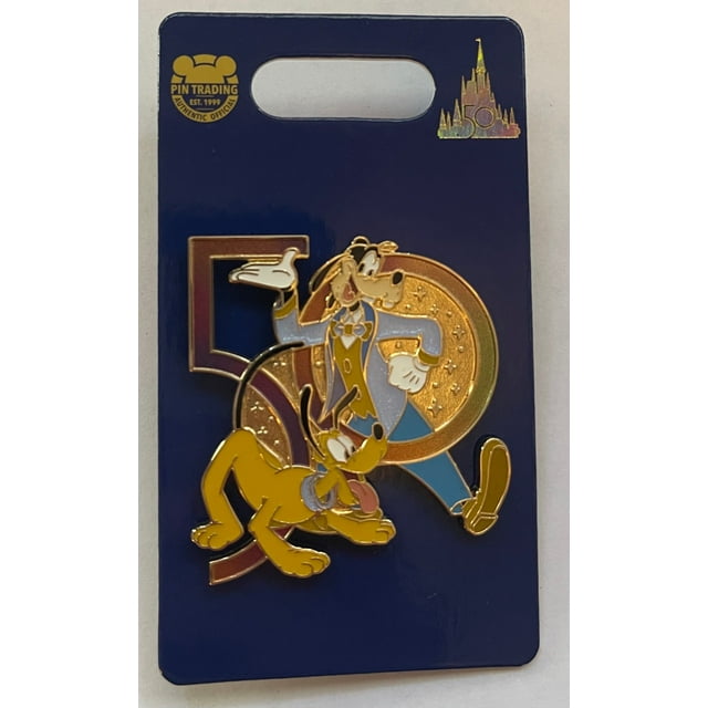 Disney Walt Disney World 50th Anniversary Goofy and Pluto Pin New with ...