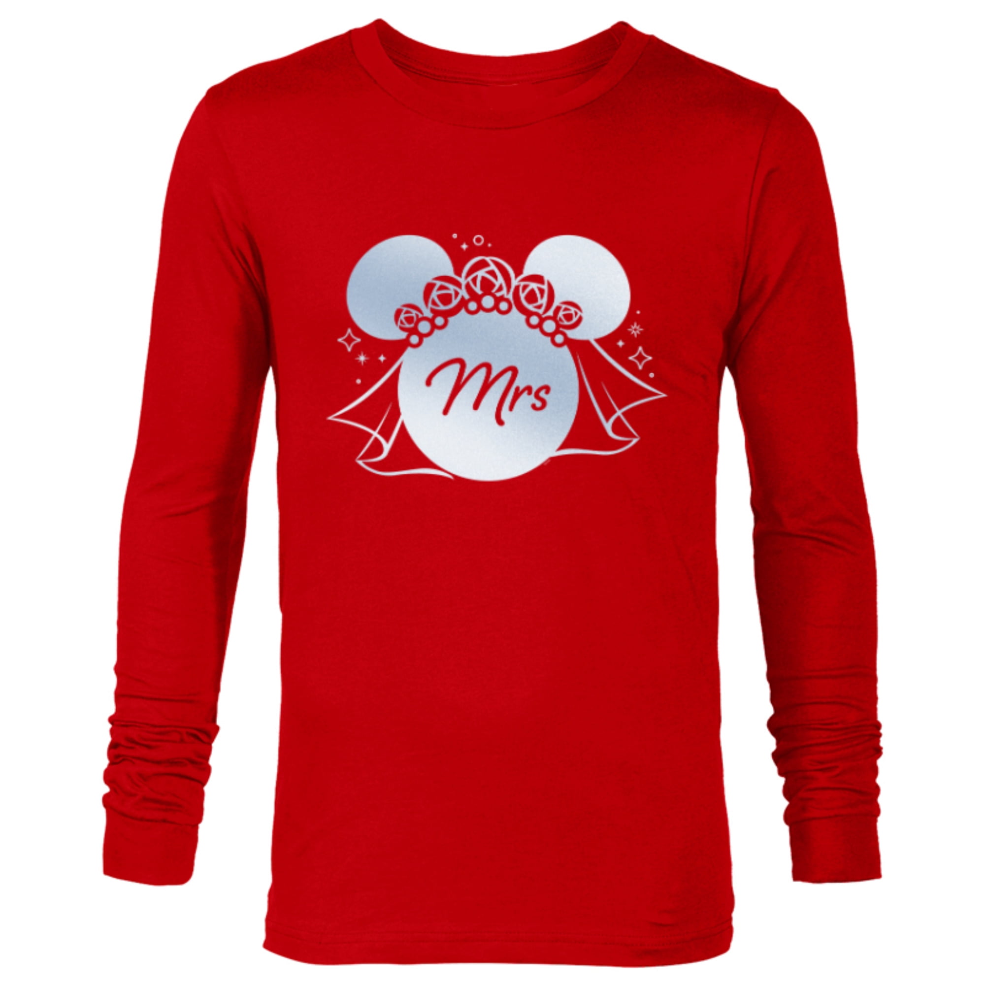 Disney Wedding Matching Minnie Bridal Veil Wife Bride Mrs - Long Sleeve ...