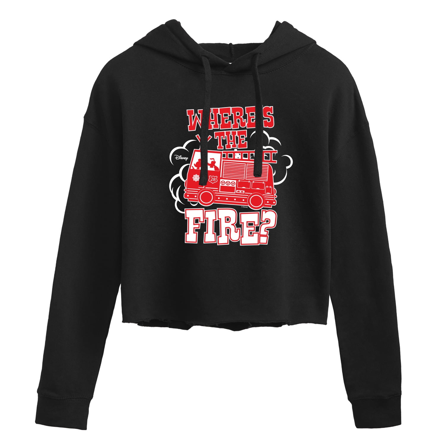 Disney - Wheres The Fire - Juniors Cropped Pullover Hoodie - Walmart.com